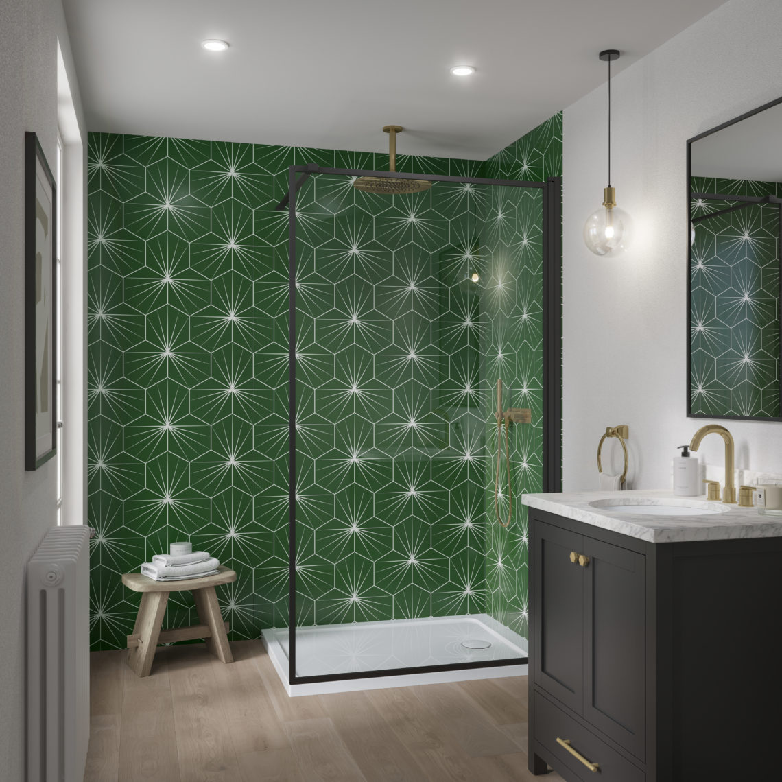 Green Shower Wall Panels - Explore Our Range of Colours | Showerwall