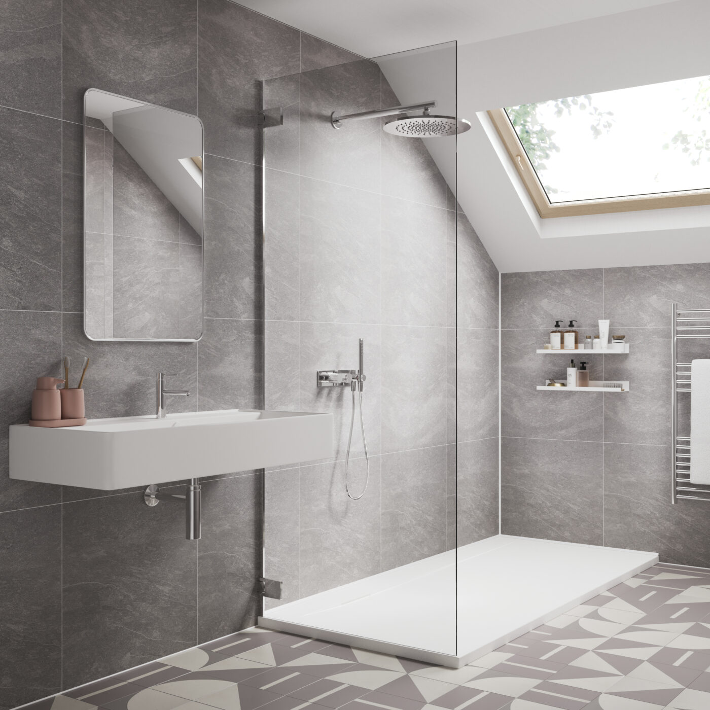 Natural Slate Tile Bathroom Wall Panels – Showerwall