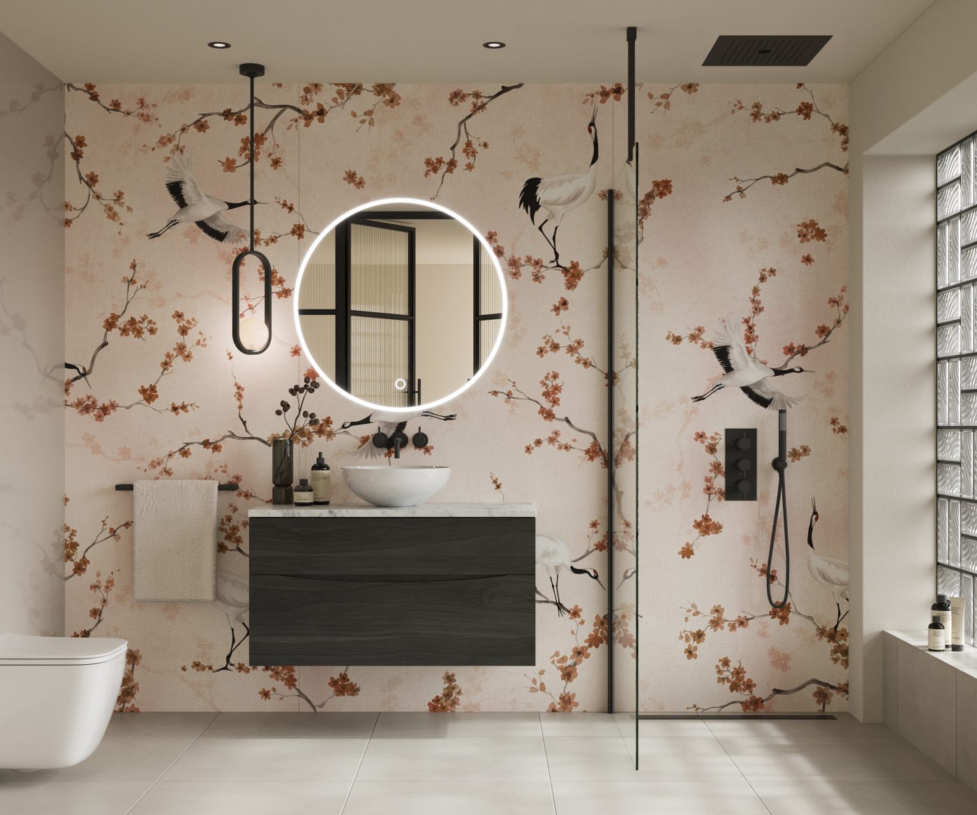 Cherry Blossom Bathroom Wall Panels